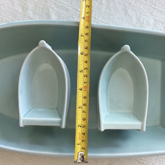 Dining | Beautiful Boat Shaped Ceramic Serving Bowl With 6 Side Dishes ...